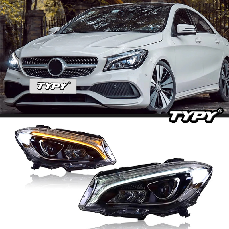 TYPY Car Headlights For Benz CLA W117 2014-2018 LED Car Lamps Daytime ...