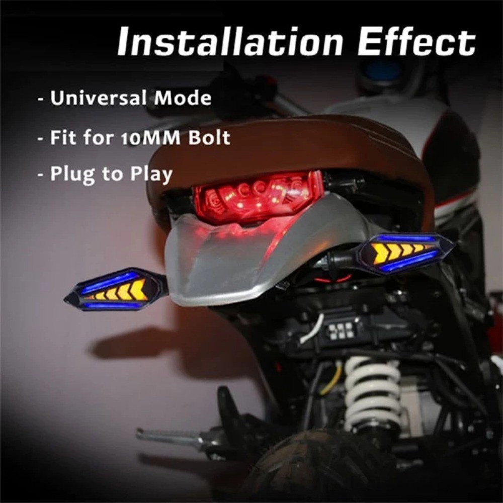 Universal Signal LED Superbike Running Light Signal Belakang LED Dengan ...