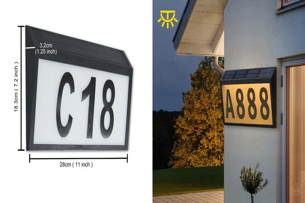 Tops* Weather-resistant House Light Nighttime House Number Display ...