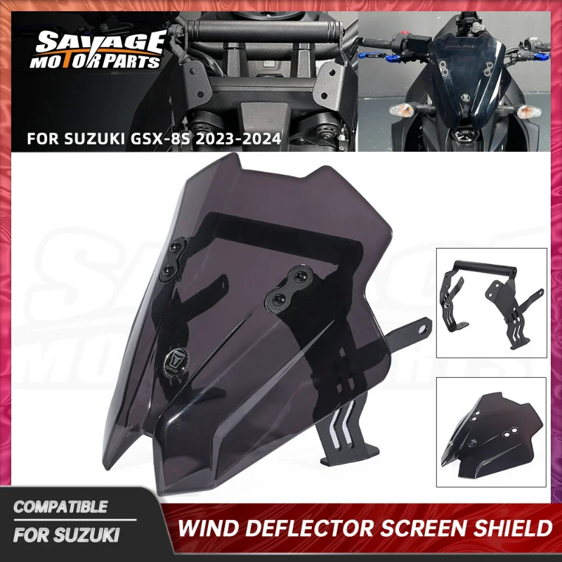 GSX8S 2024 Windshield Windscreen For Suzuki GSX-8S 2023 Wind Deflectors ...