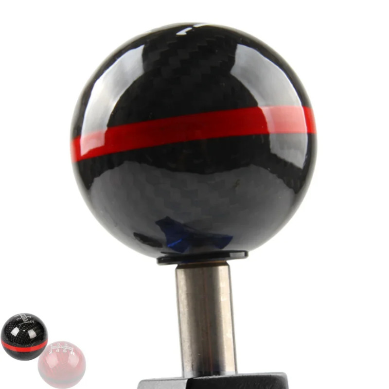 Gear Shift Knob Carbon Fiber Digital Stick AT MT Universal Ball Shifter ...