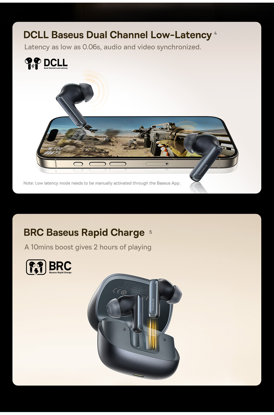 Baseus Bowie M2s Ultra True Wireless Earphones Bluetooth 5.4 LCD Touch ...