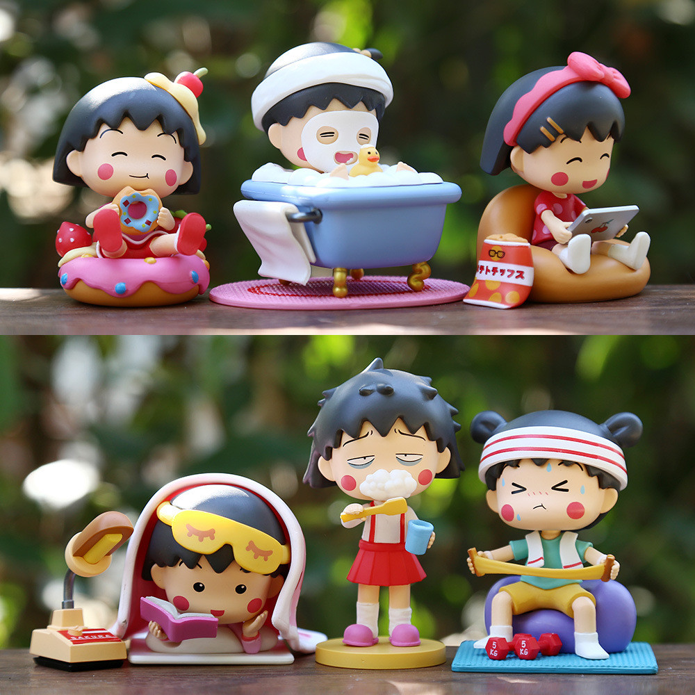 Cherry Lovely Blossom Maruko Collectible Doll Clear Pvc Anime Model ...