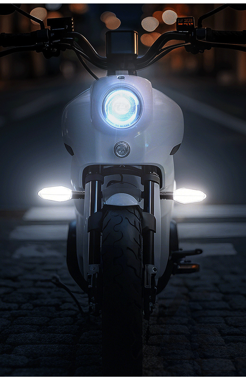 2PCS Universal Motorcycle LED Turn Signal Lamp Color Projection Lamp ...