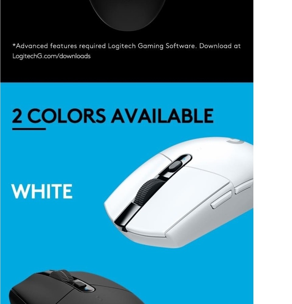 Logi G304 LIGHTSPEED Wireless Gaming Mouse, Hero 12K Sensor, 12,000 DPI ...
