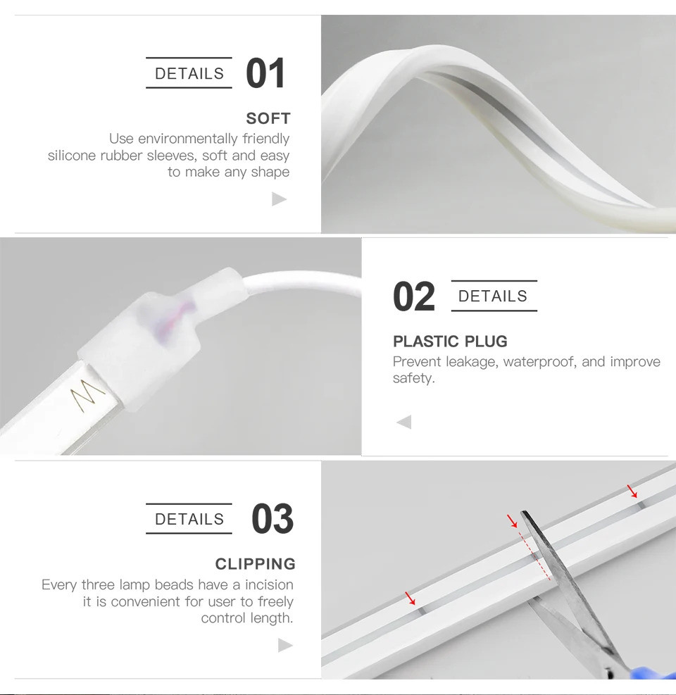 5V Neon Flexible Led Tape USB LED Strip Light Backlight Home Decor neon ...