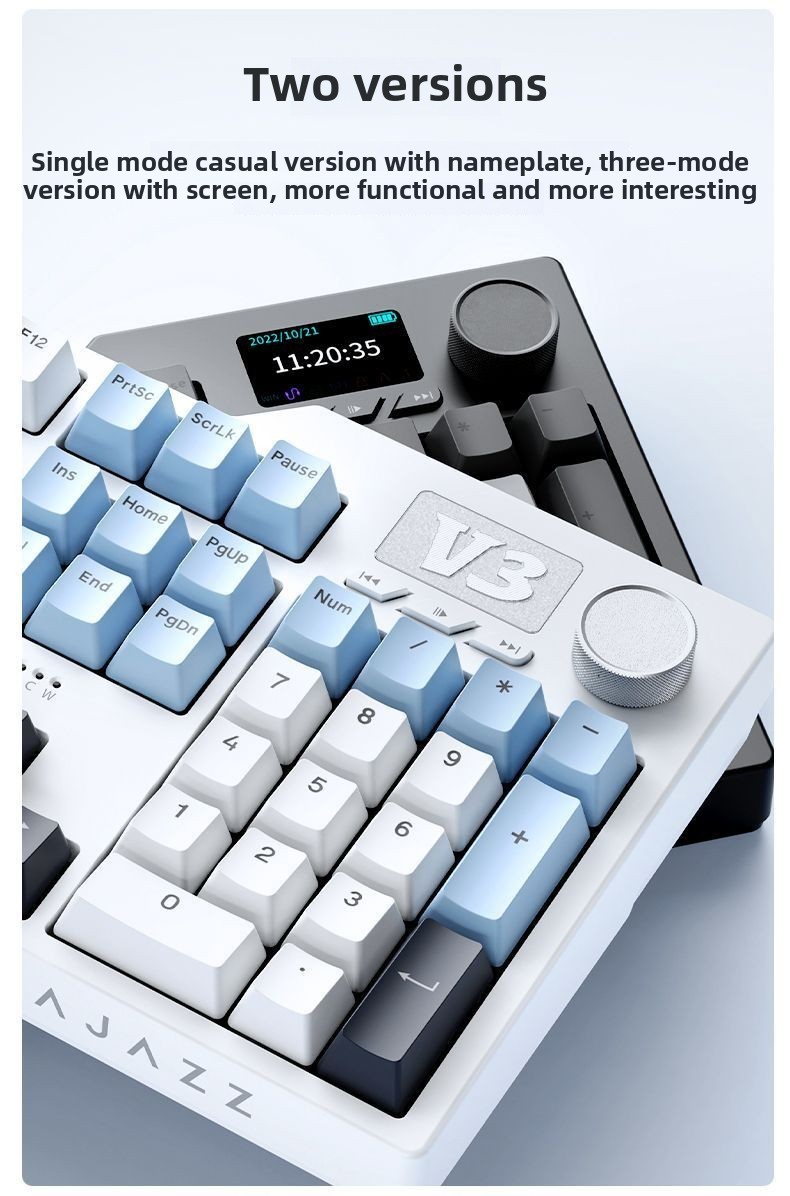 AJAZZ AK35I V3 Bluetooth Wireless Three Mode Side Print Mechanical ...