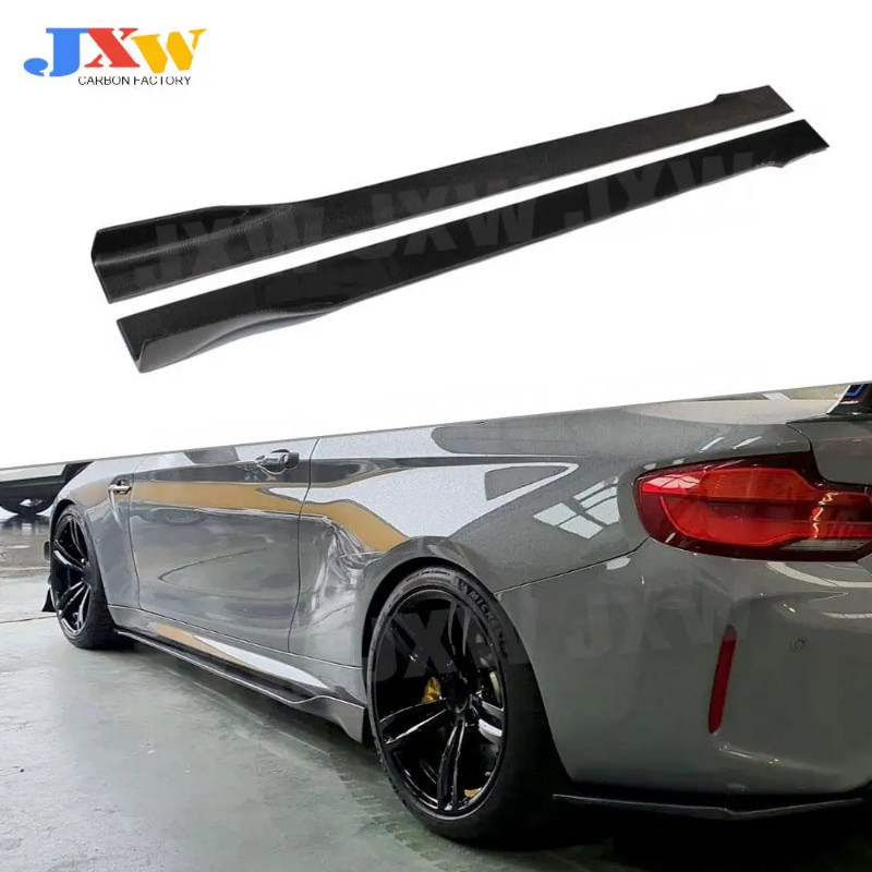For C Class Carbon Fiber Side Skirts Lip Aprons Protector for Benz W205 ...