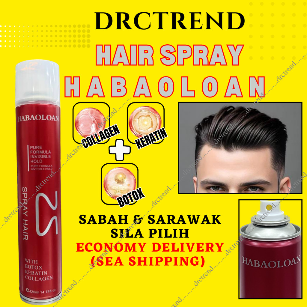 HABAOLOAN HAIR SPRAY FOR MEN WOMEN EXTRA STRONG HOLD HAIR SPRAY 420ML ...
