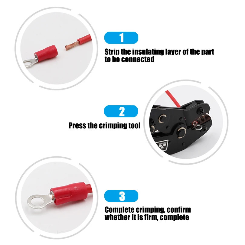 50/20Pcs RV Series Insulated Ring Crimp Terminal RV1.25 RV2 RV3.5 RV5.5 Electrical Wire ...