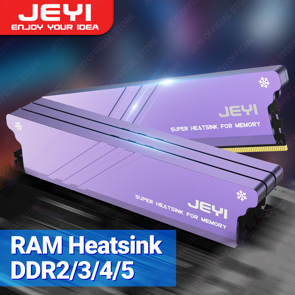 JEYI Memory RAM Heatsink With Thermal Pads, Desktop RAM Cooler DDR Radiation Dissipate for PC ...
