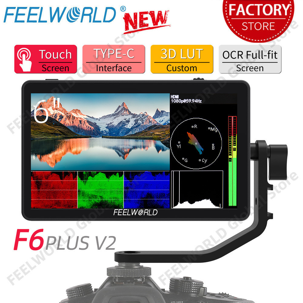 FEELWORLD F6 PLUS V2 6 Inch Camera DSLR Field Monitor 3D LUT Touch ...
