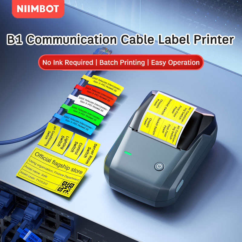 NIIMBOT B1 Network Cable Label Printer, Power Cable Project Printer ...