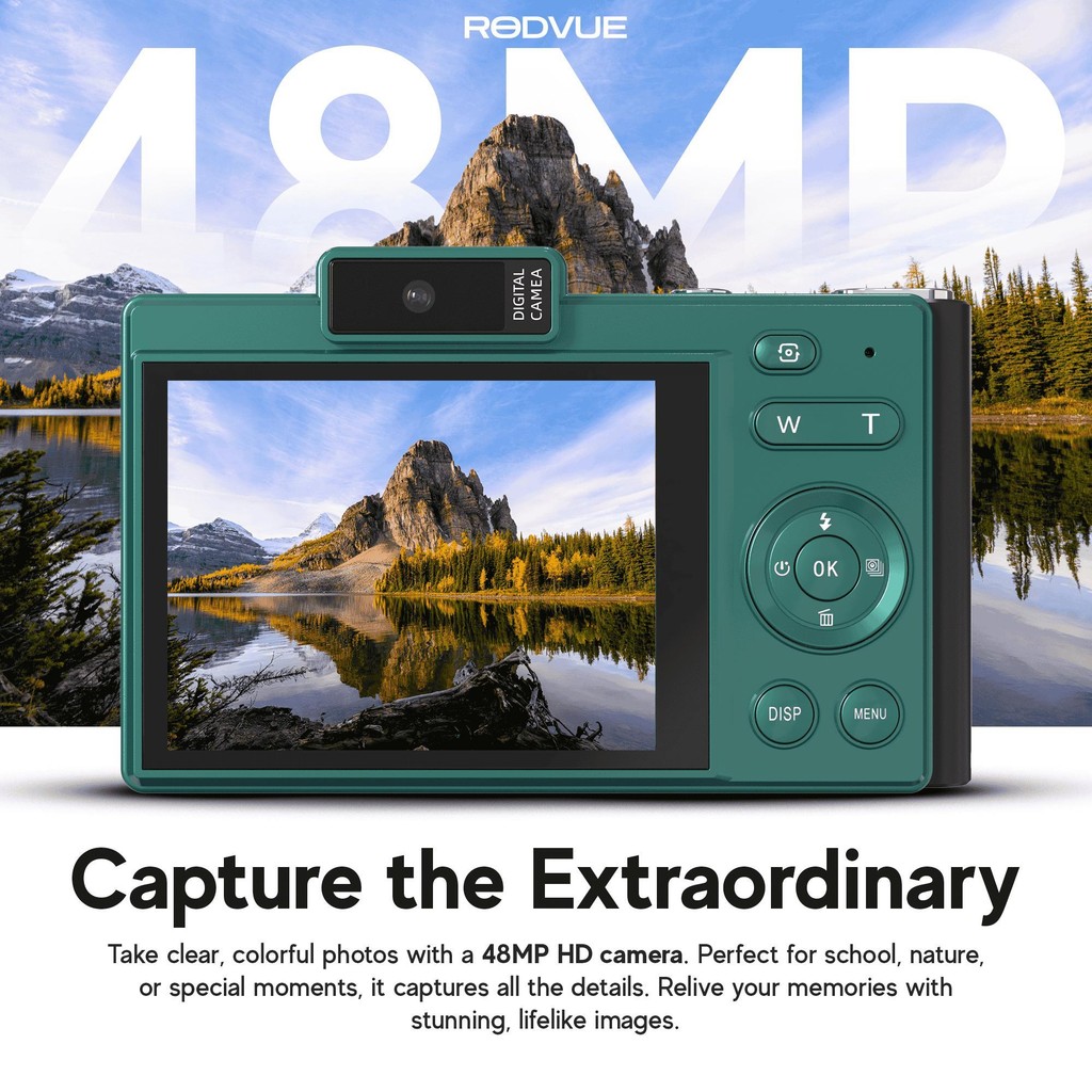 RODVUE Double-Lens Digital Camera N5 – 48MP & 16x Zoom Built-in Flash ...