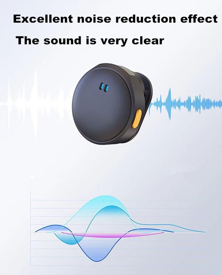 Mini Magnetic Wireless Microphone Noise Reduction for iPhone Android ...