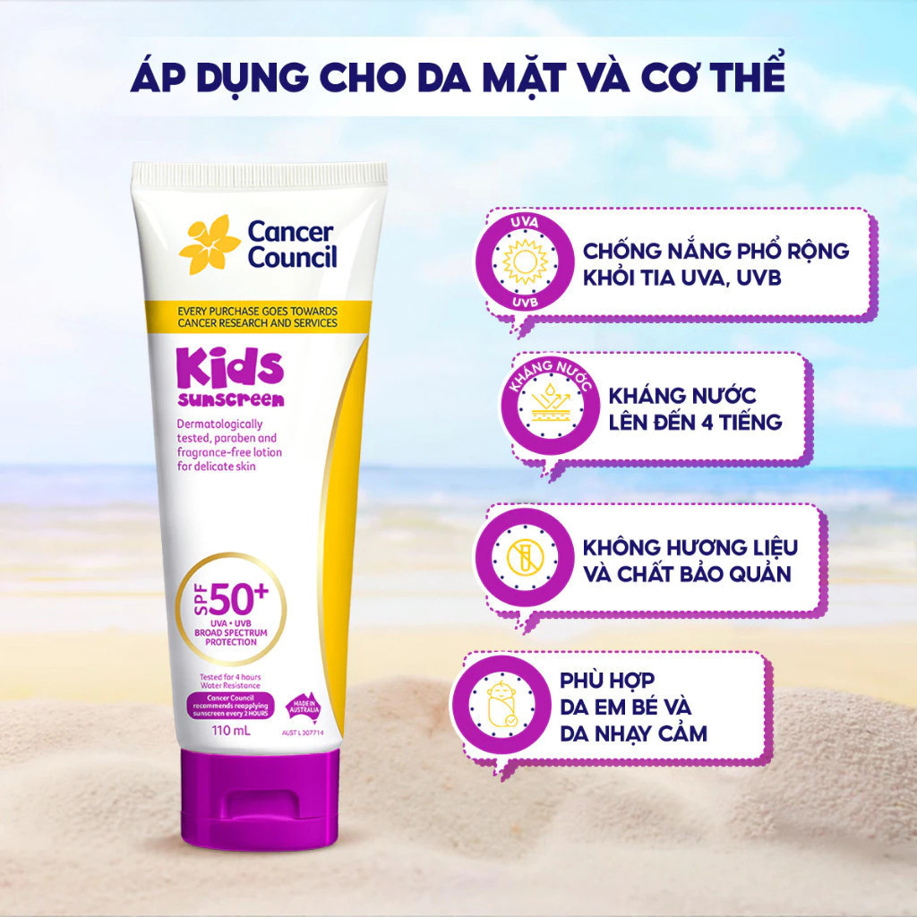 Cancer Council Kids Sunscreen SPF50+ 110ml | Shopee Malaysia
