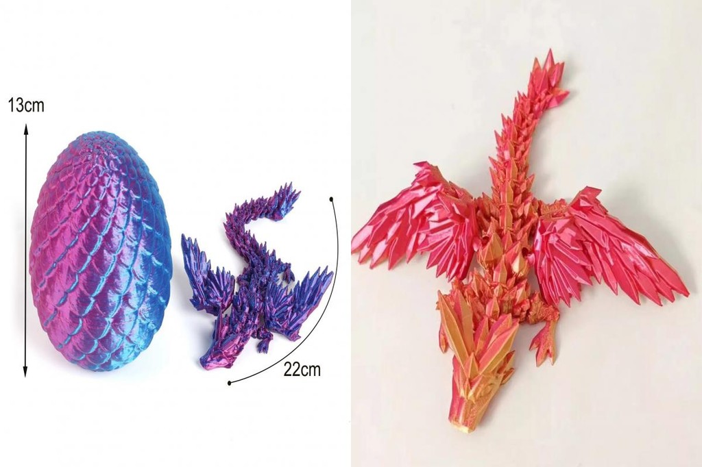 AMAR Portable Dragon Toy Articulated Chinese Dragon Figurine with ...