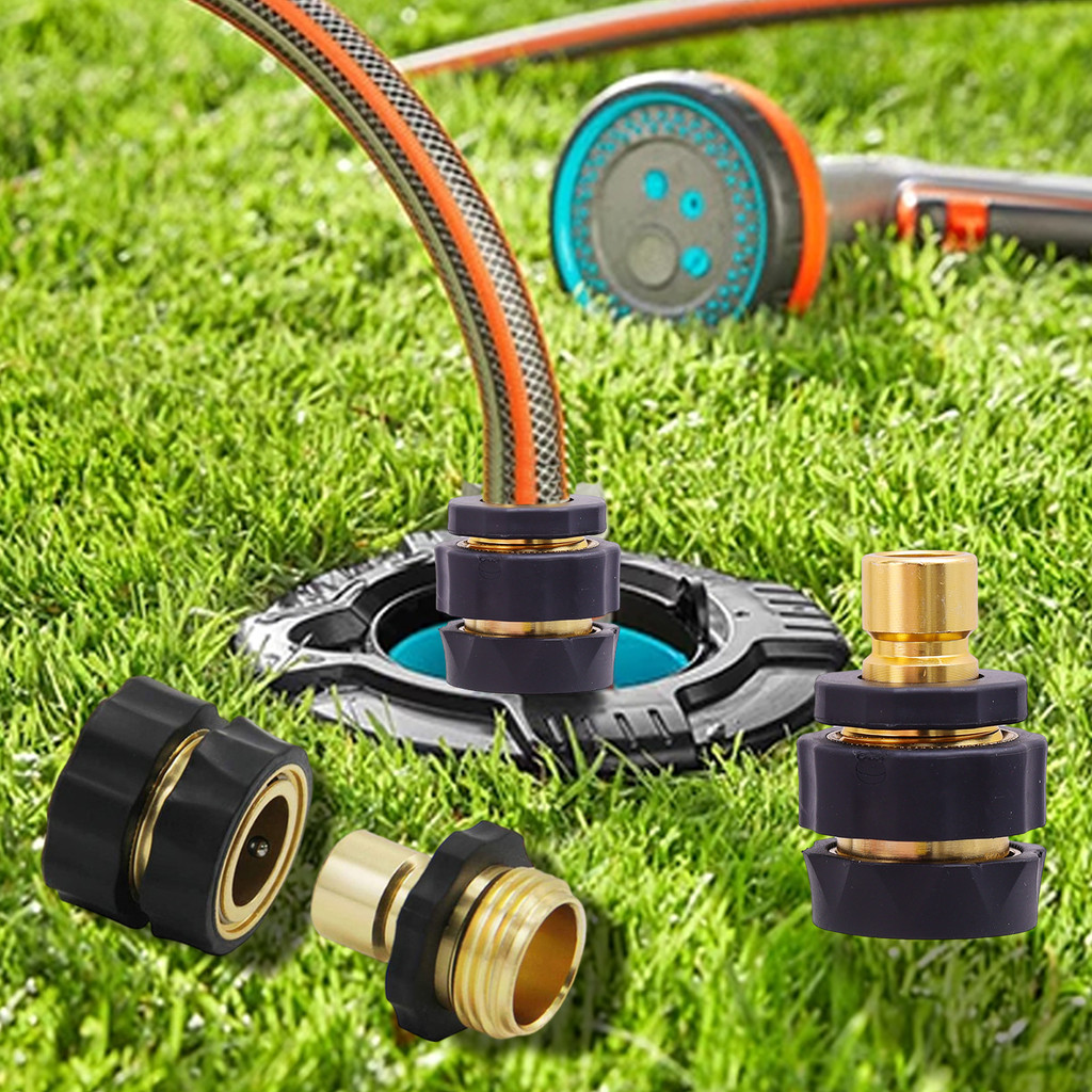 3/4" Quick Garden Water Pipe Connector - Aluminum Alloy Hose Adapter ...