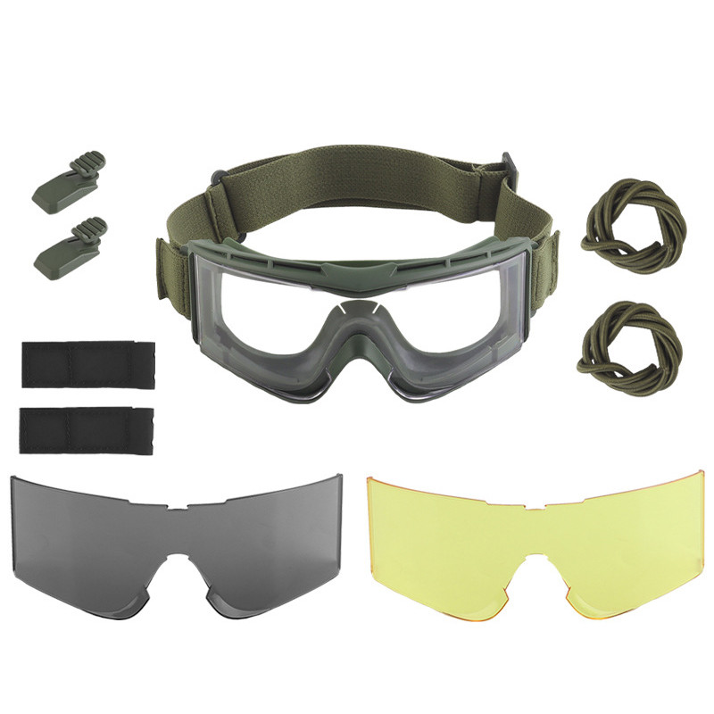 Wosport Tactic Goggle W810 with 3 Lenses Multi-functional Suitable for ...