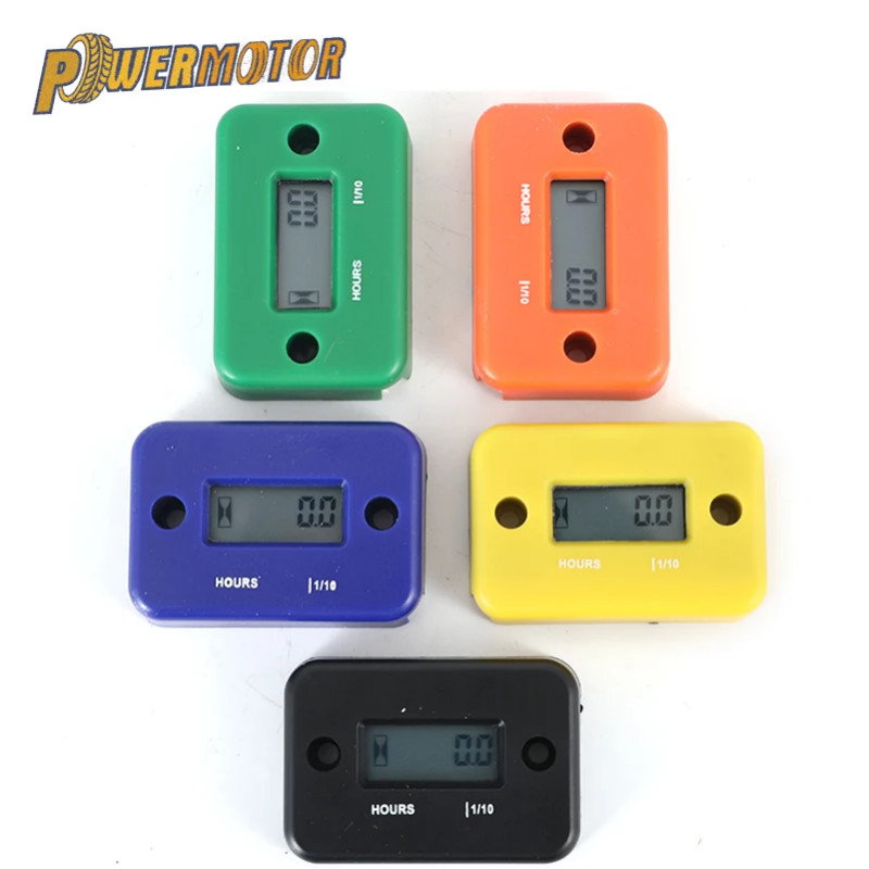 Motorcycle Hour Counter Meter Inductive Digital Engine Battery Timer ...