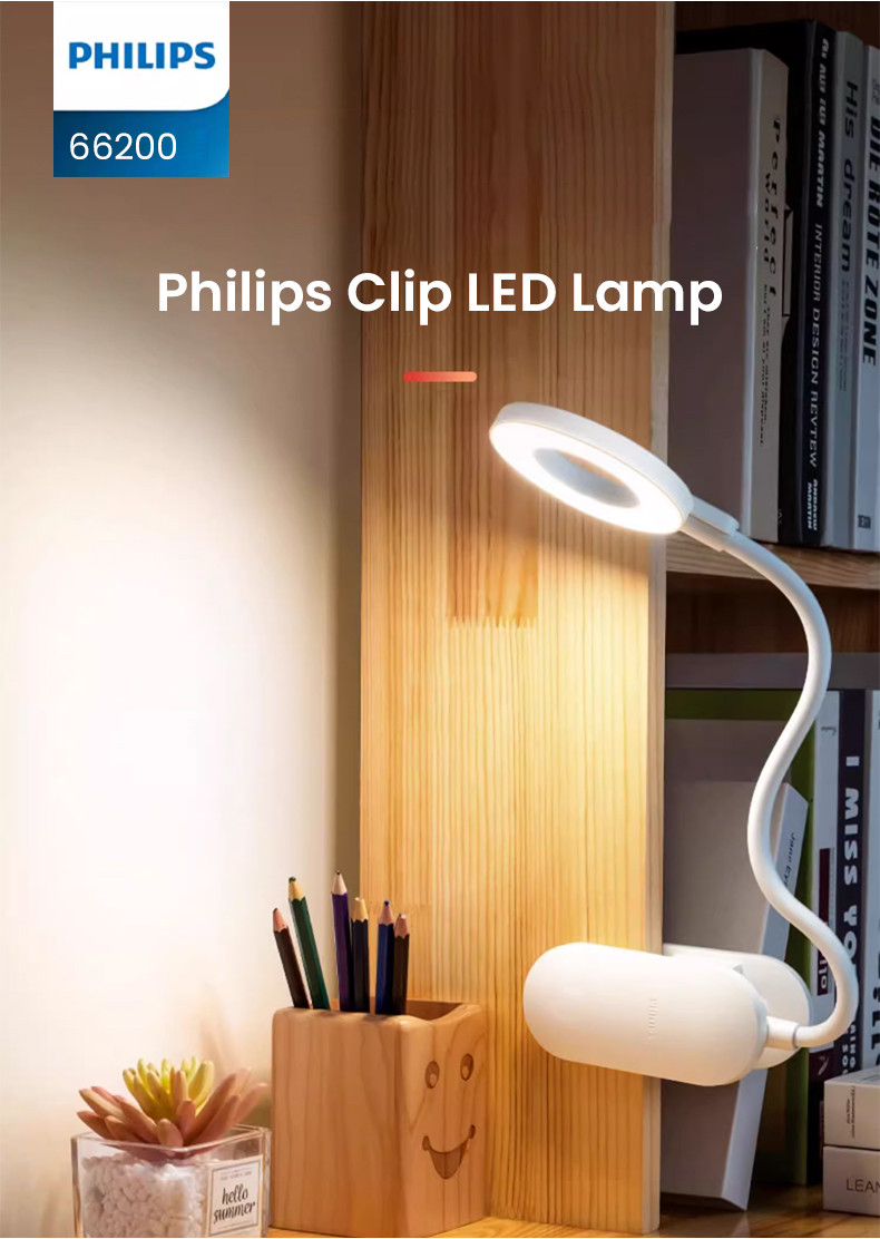 Philips Clip Lamp 66200 LED Light 2200mAh Rechargeable Battery | Shopee ...