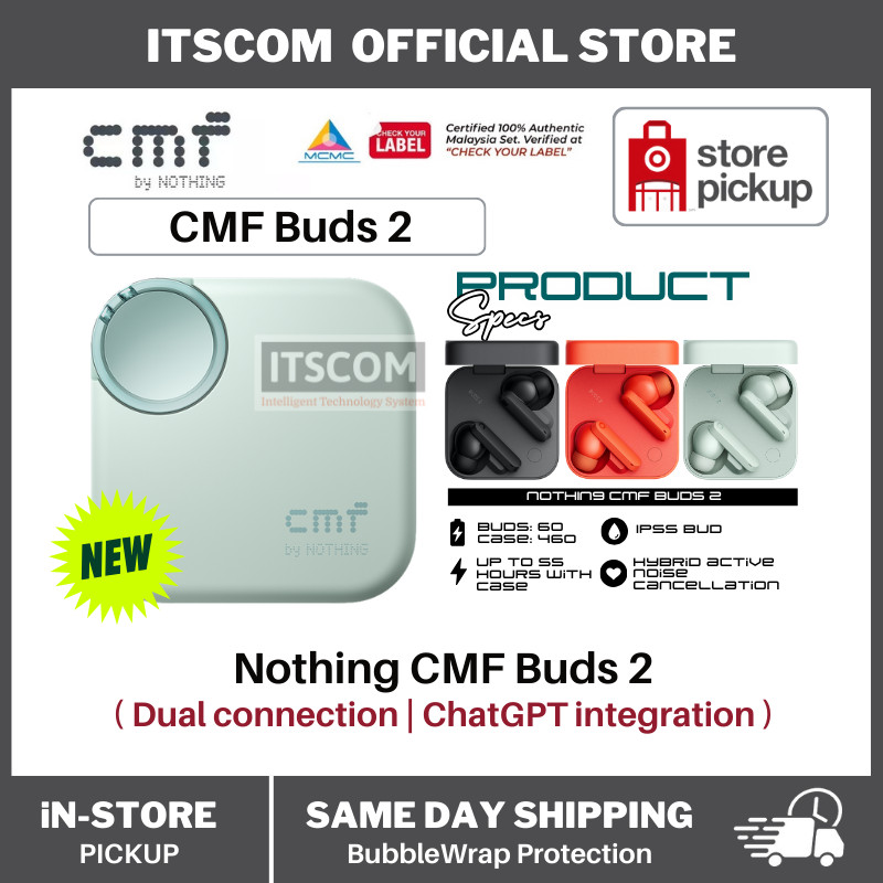 CMF Buds 2 11mm PMI Driver with Dirac Opteo 48dB Hybrid ANC 55hrs ...