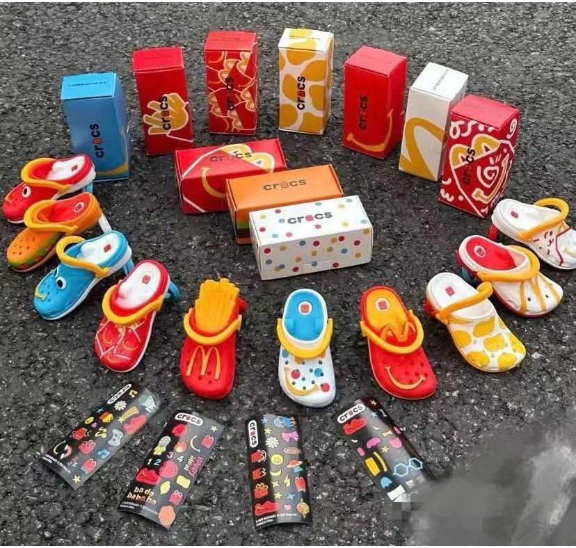 10Pcs Happy Meal Mcdo Crocs Keychain McDonalds Crocs Slipper Pendant ...