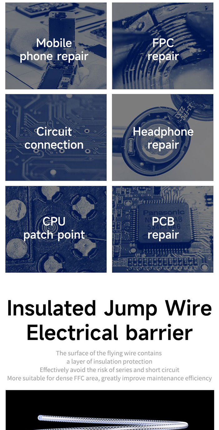MECHANIC Jump Wires FX105 FS205 FJ201 FJ202 FX202 Extra-fine Silver ...