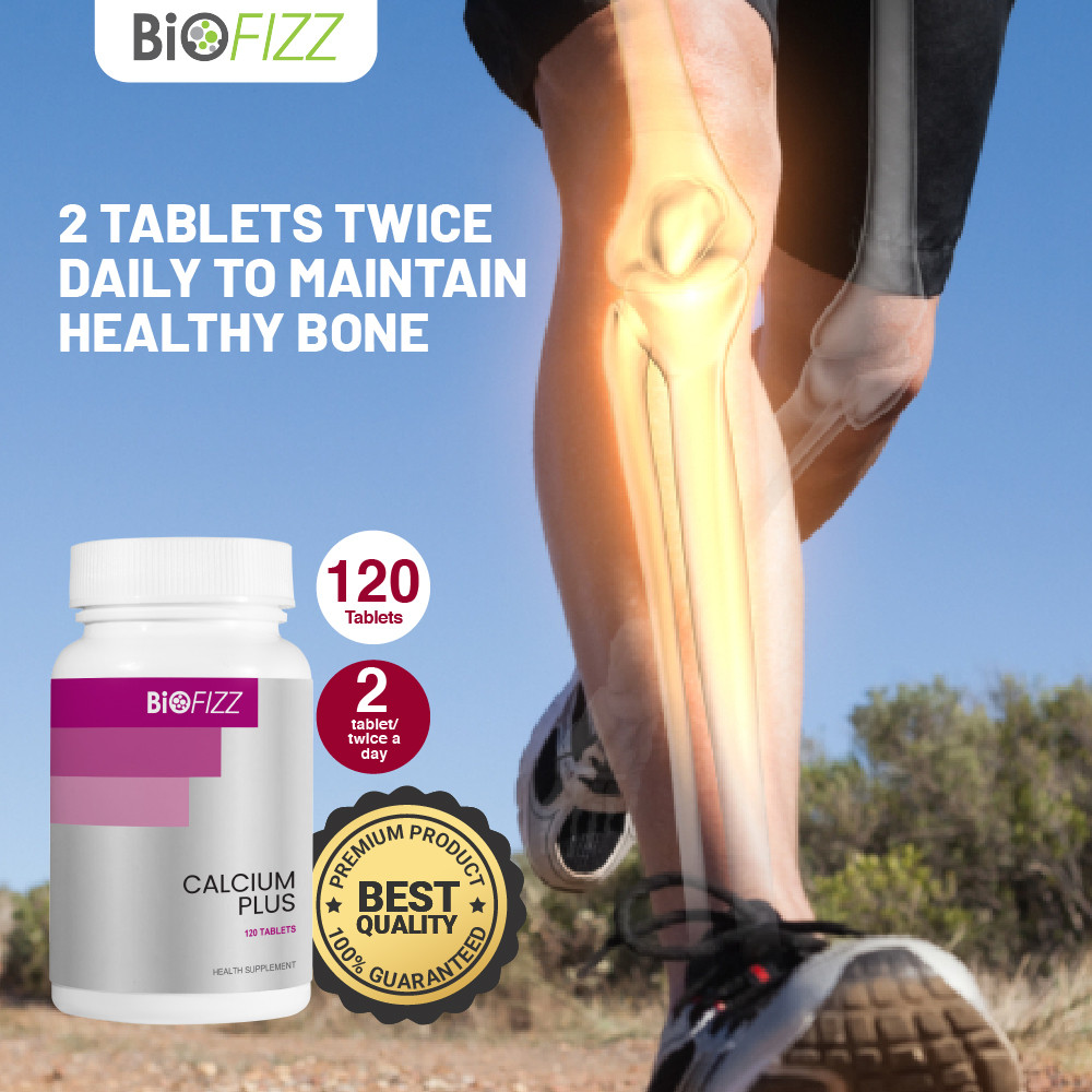 BIOFIZZ Calcium Plus 120's for Muscle Support Bone Health Magnesium ...