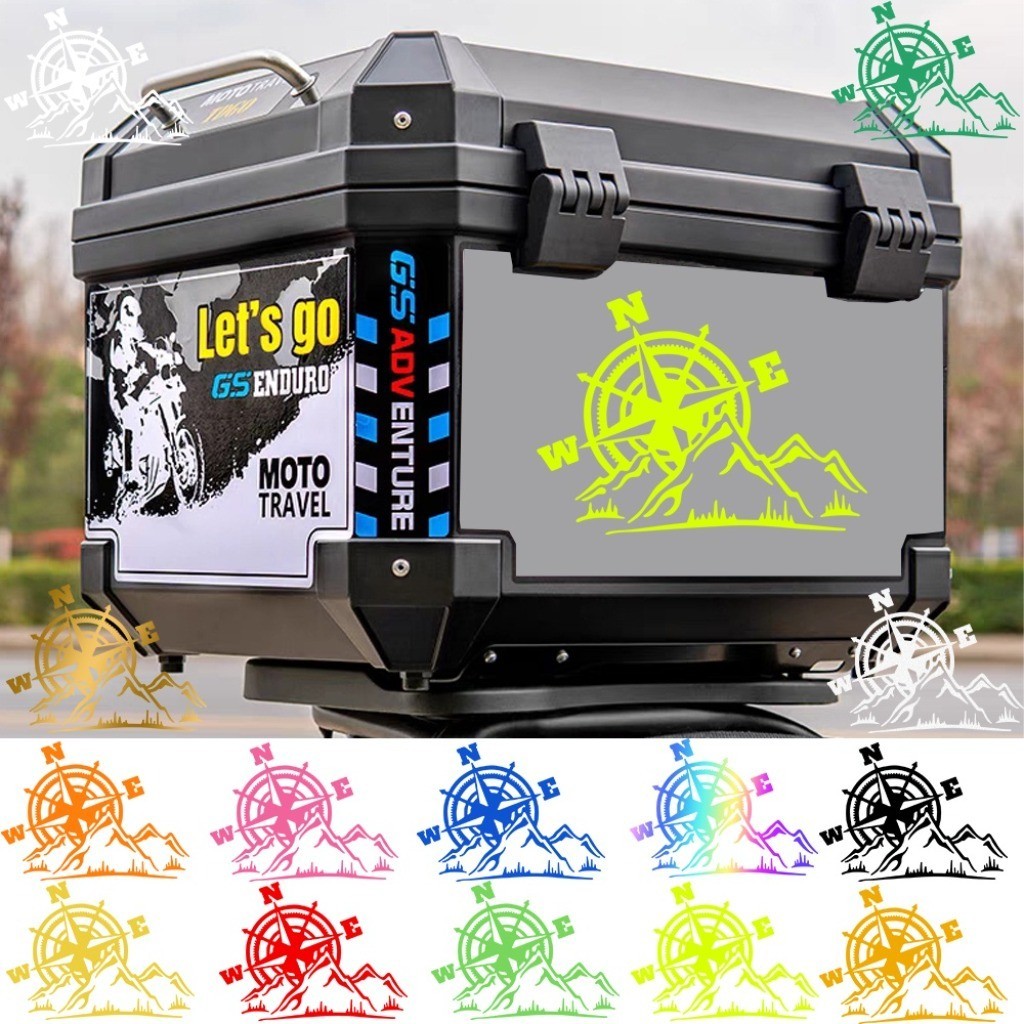 JDM Motorcycle Sticker Compass Offroad Mountain Adventure Jungle Car ...