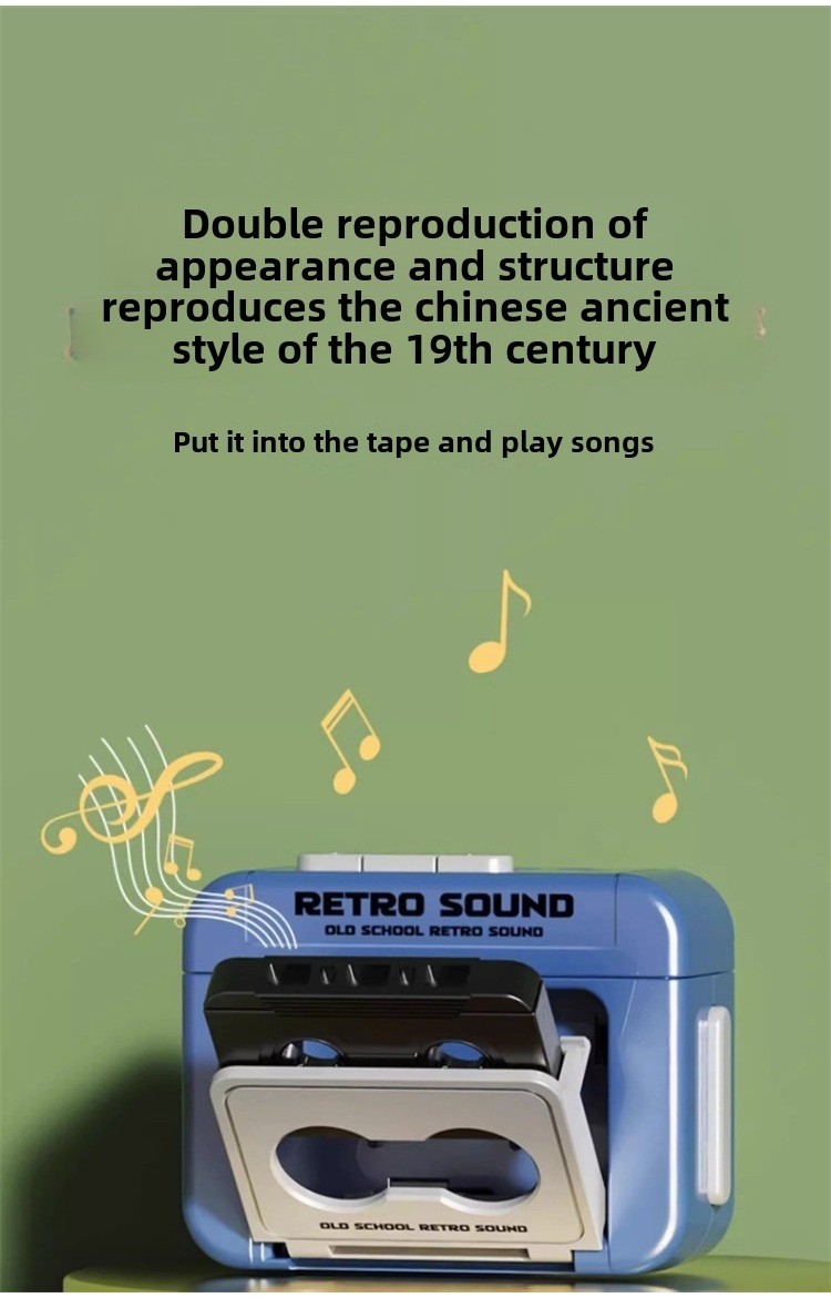 Mini tape recorder couple gift keychain music box pendant with ...