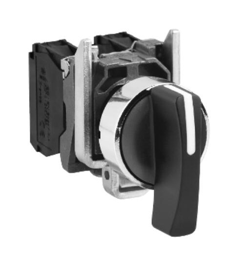 XB4BJ33 = ZB4BZ103 + ZB4BJ3 Selector switch, metal, black Ø22, long handle, 3-positions, stay ...