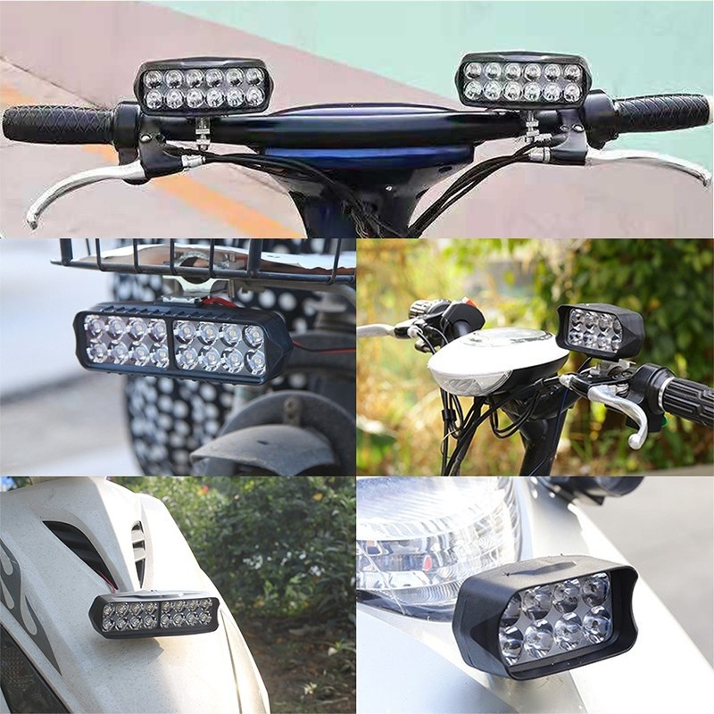 Led motorcycle headlights Fog Spotlight headlights 12W/18W/24W electric ...