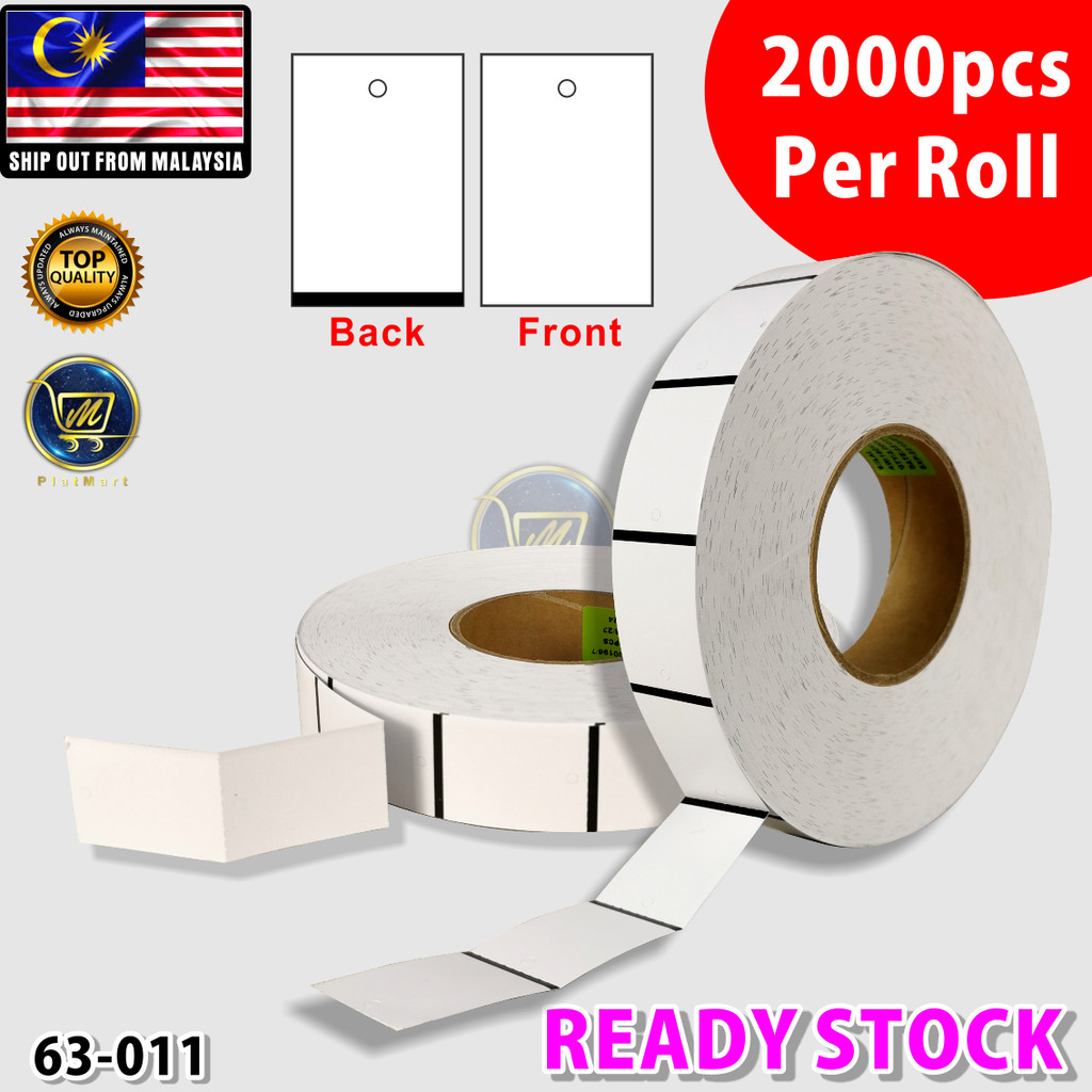 PlatMart - [READY STOCK] 2000pcs Blank Price Hang Tag, Barcode Label ...