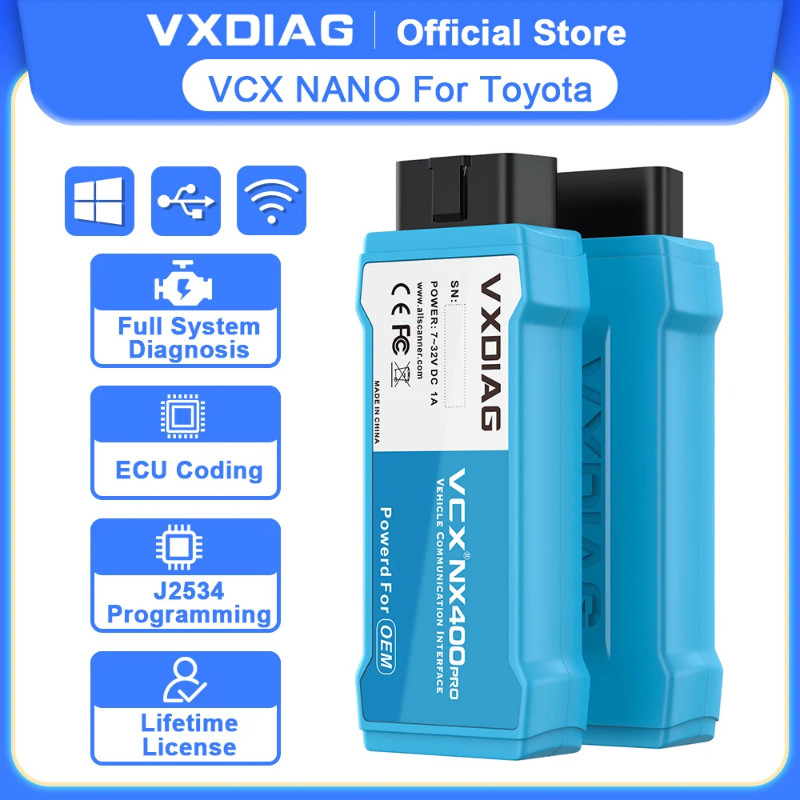VXDIAG VCX NANO for Toyota TIS for Lexus Car Diagnostic Tool NX400 OBD2 ...