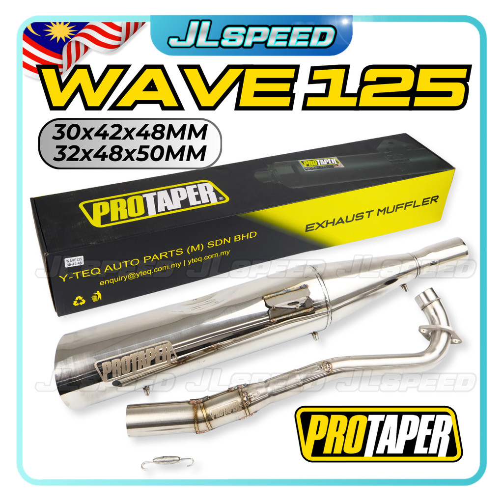 PROTAPER WAVE 125 Standard Open Racing Exhaust Pipe Ekzos Exzos Racing Big Cone 30mm / 32mm ...