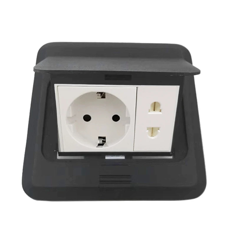 Black European Standard Fast Pop-up Floor Socket With USB Module ...