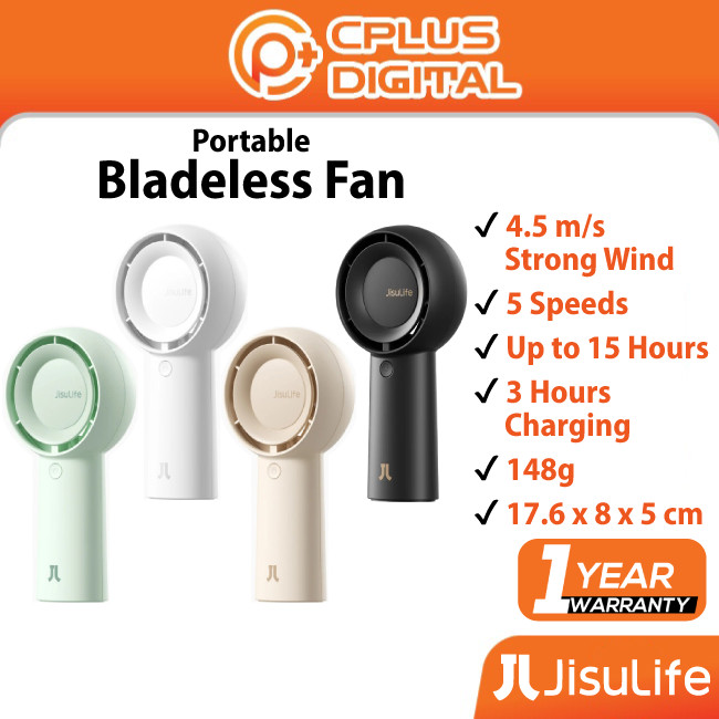 JISULIFE Handheld Super-Mini Turbo Fan Life5 Plus 5 Speeds Wind ...