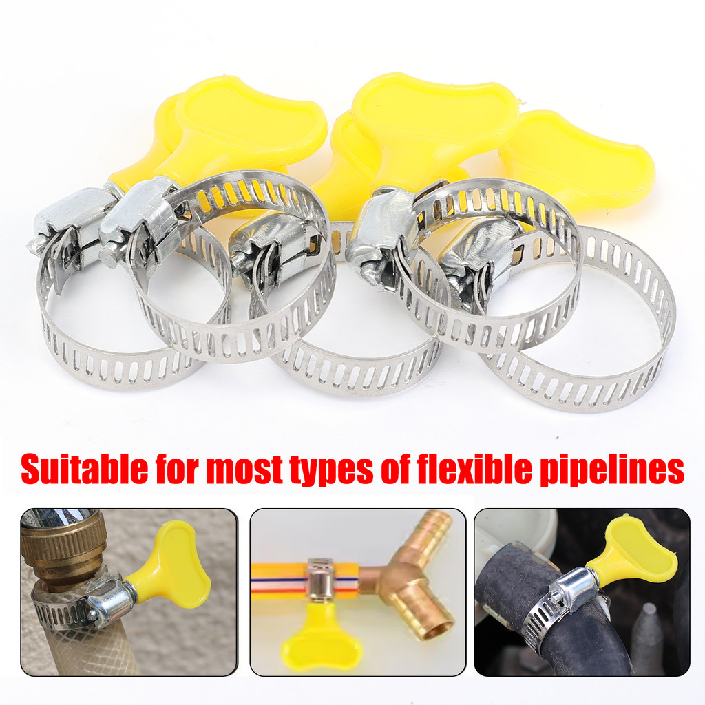 Reusable Stainless Steel Water Tube Clamps - Universal Air Pipe, Fuel ...
