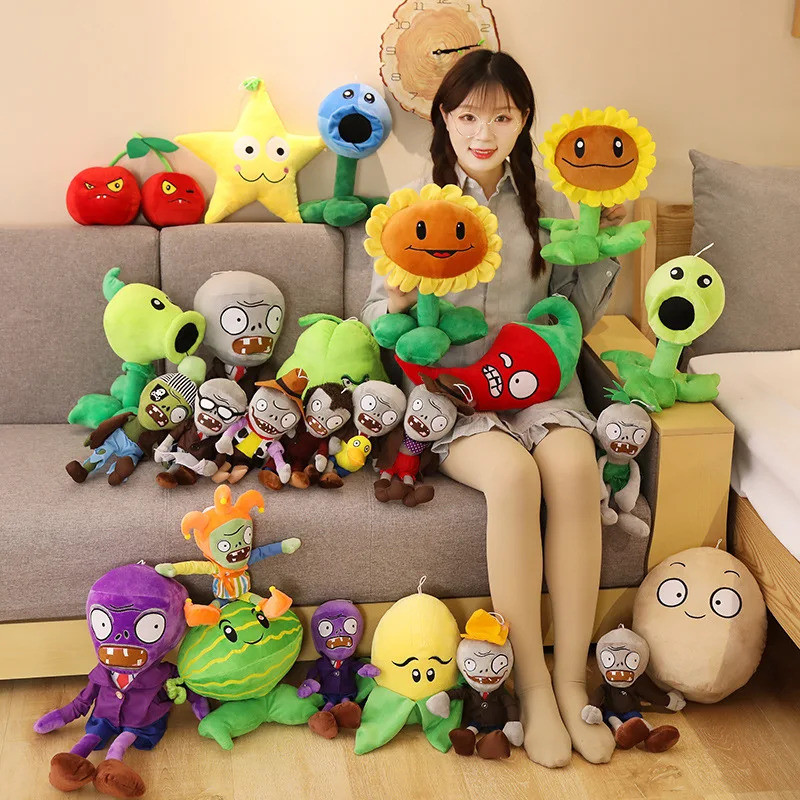 High Quality Plants vs Zombies 2 Anime Plush Toys PVZ Peashooter ...