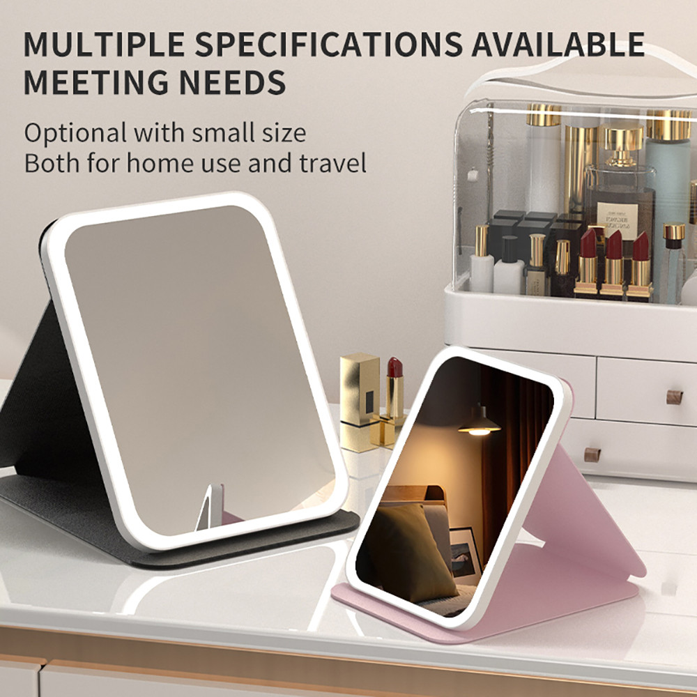 Makeup Mirror With Lights, Portable Lighted Beauty Mirror, 3 Color ...
