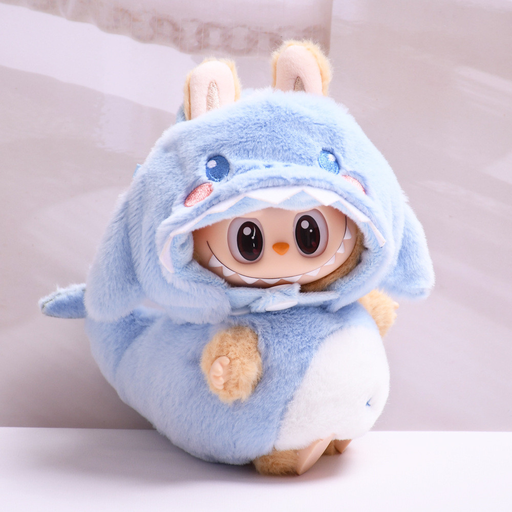 [Clothes only] For 17 CM Pendant Labubu of Bee Dinosaur Shark Costume ...