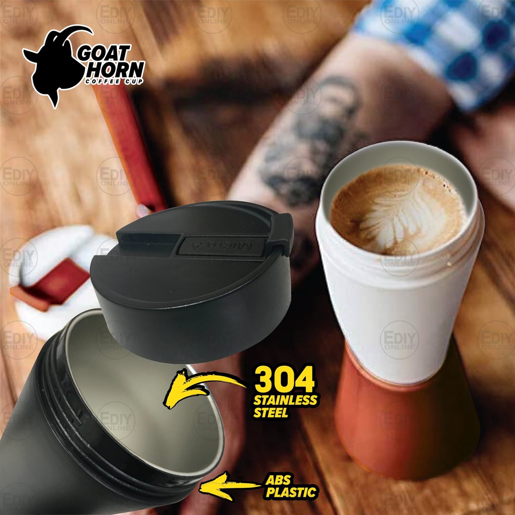 Cowboy style Goat Horn Story Stainless Steel Vacuum Insulated Mug Cup ...