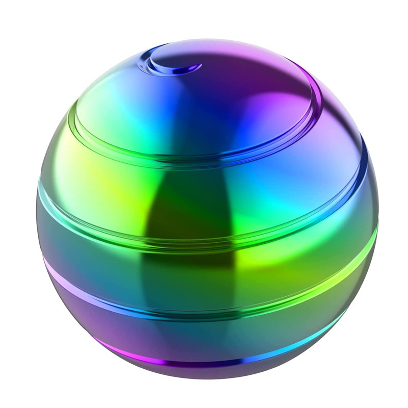 Kinetic Spinning Desk Toy Ball Optical Illusion Spinner Metal Gyro Anti ...