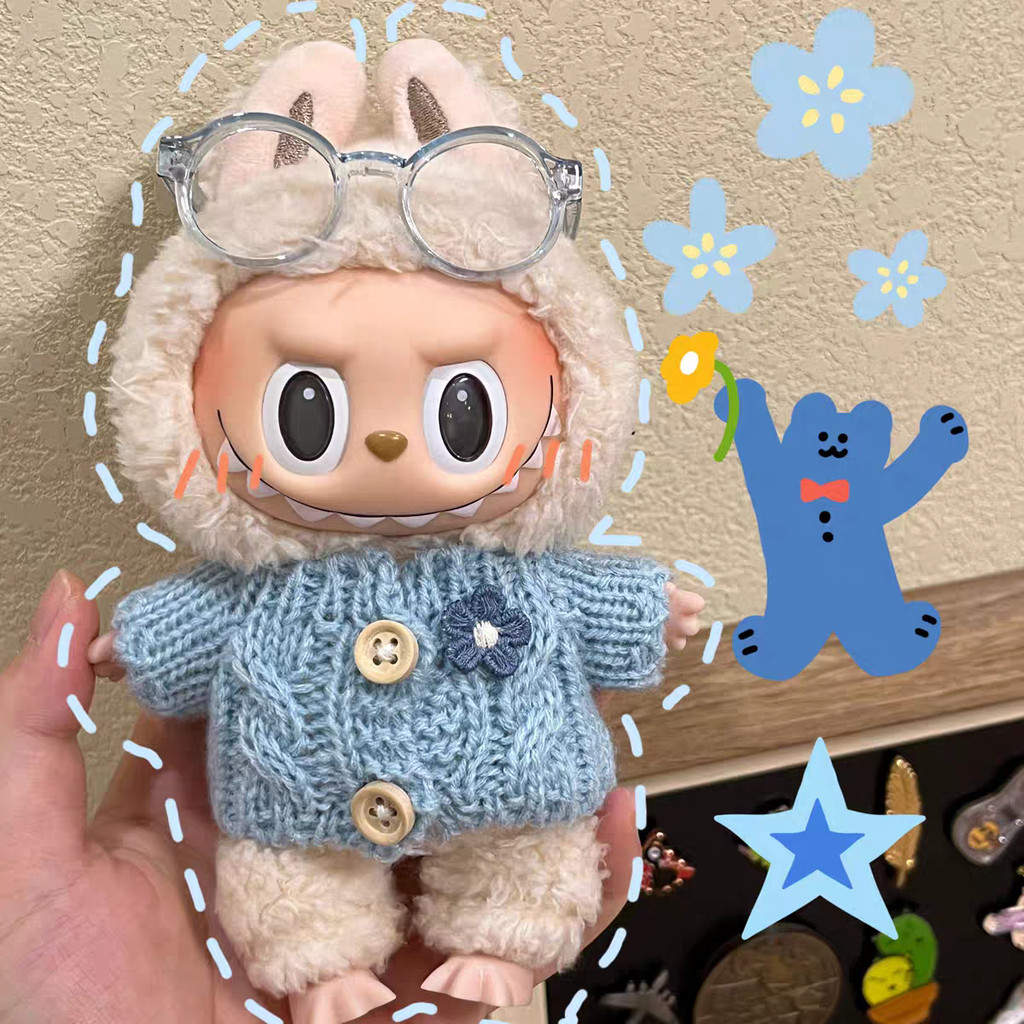 Labubu Outfit For 15cm Labubu Clothes Sweater Dressing Collection with ...