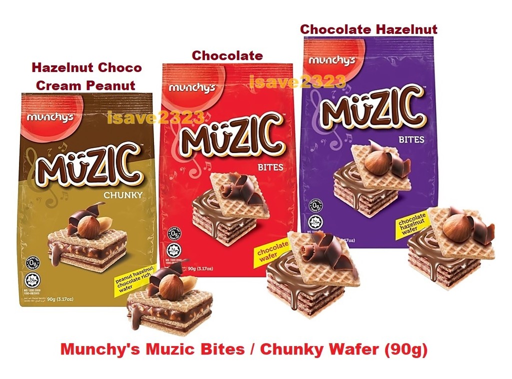 {BUY AT YOUR OWN RISK} Munchy's Muzic Bites / Chunky Wafer (90g) - 3 ...