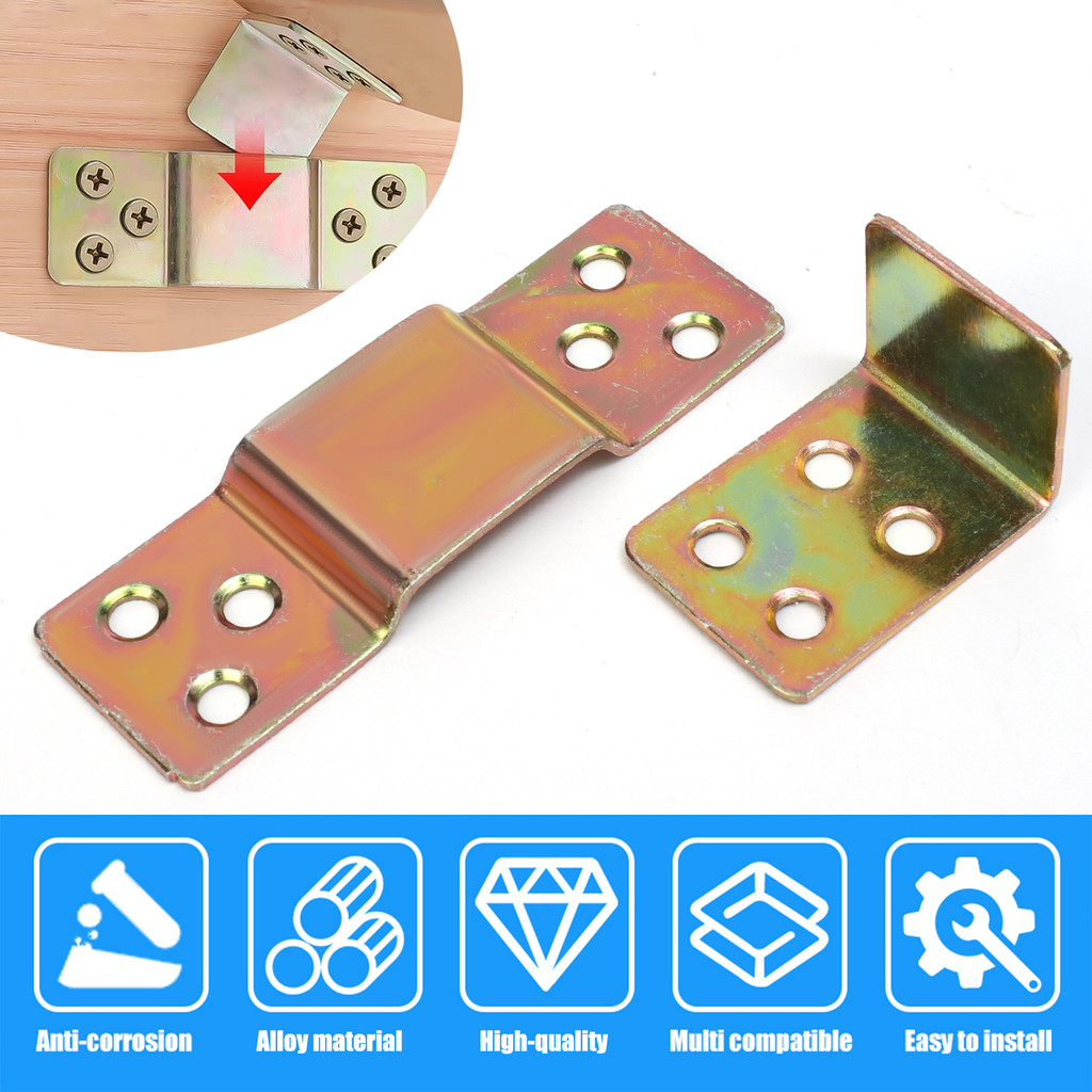 Metal Bed Rail Bracket - Thicken Fastener Hinge Latch Fittings ...