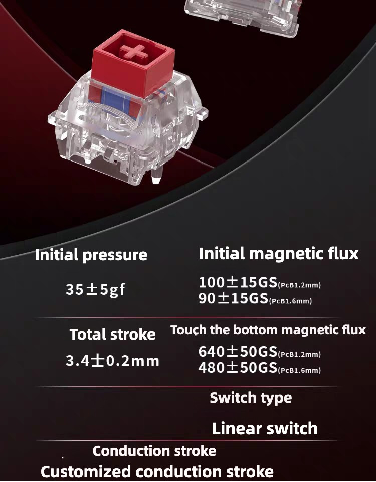 TTC Switch Magnetic King Switch RGB Version Linear Long Spring Gaming ...