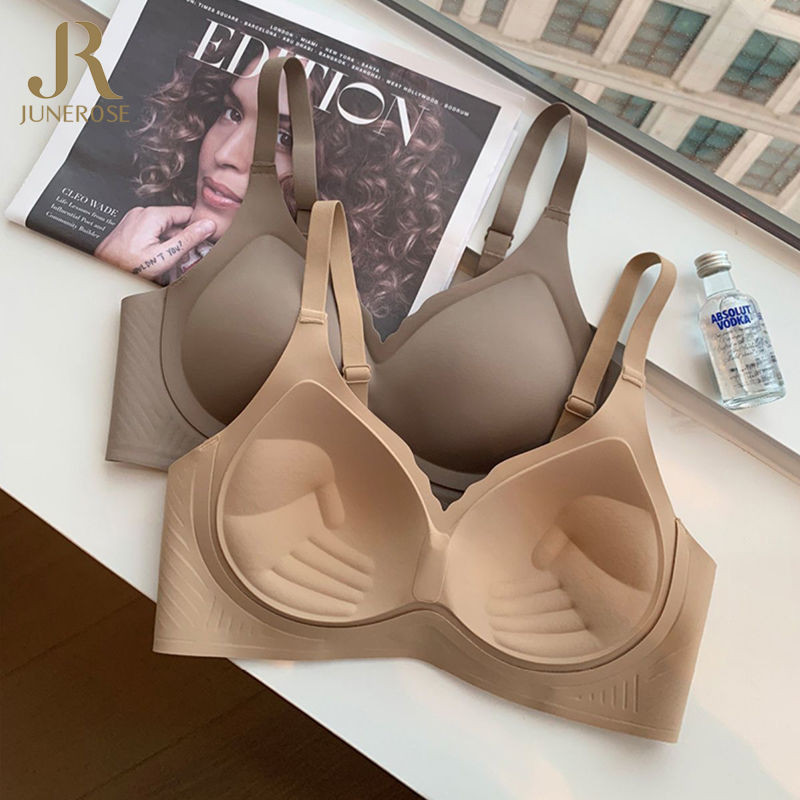 Fixed cup bra Seamless push up bra Palm push high cup underwear Plus ...