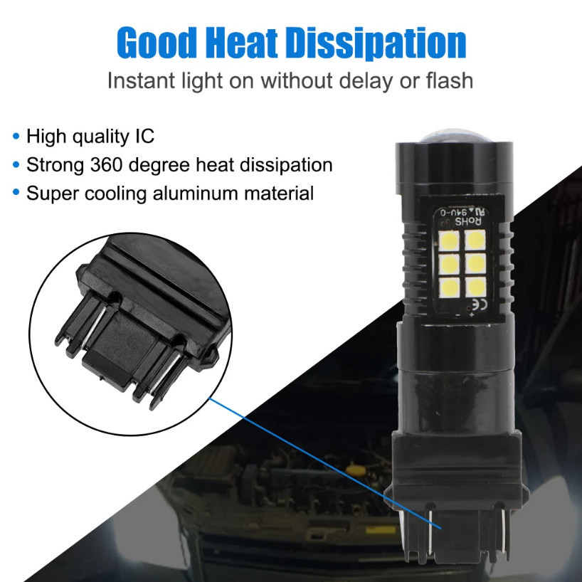 2 Pairs Led Signal Kelip Oren Mentol Sepasang 1156 T20 Hyper Flash 7440 ...